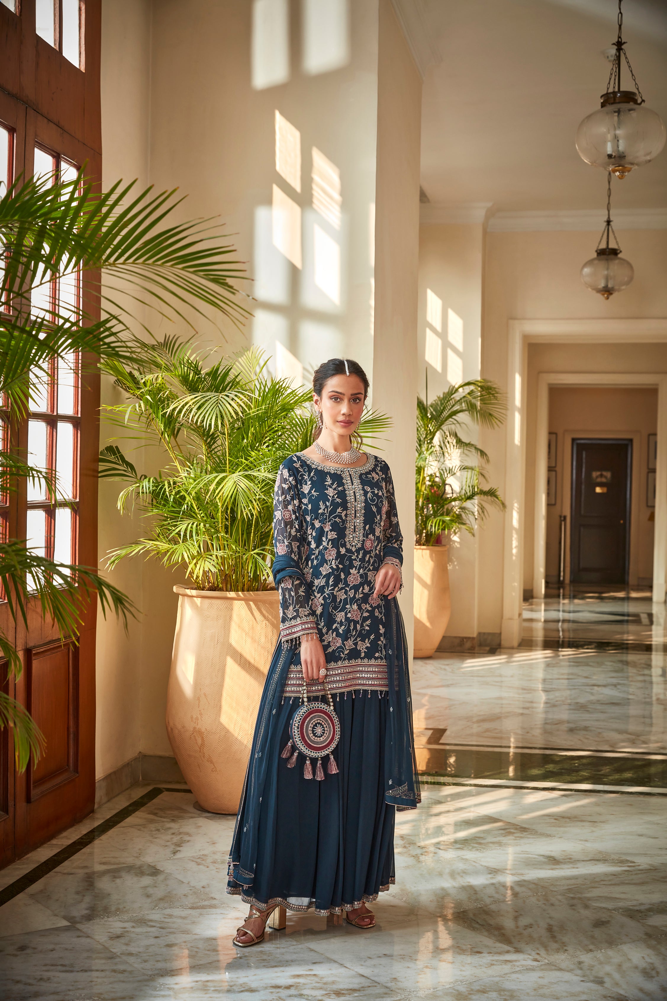 Royal Blue Short Kurta Set – amitabhmalhotra